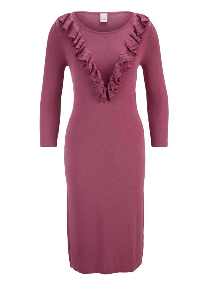 Kleid Strick Pulloverkleid schwarz-weiß | missforty